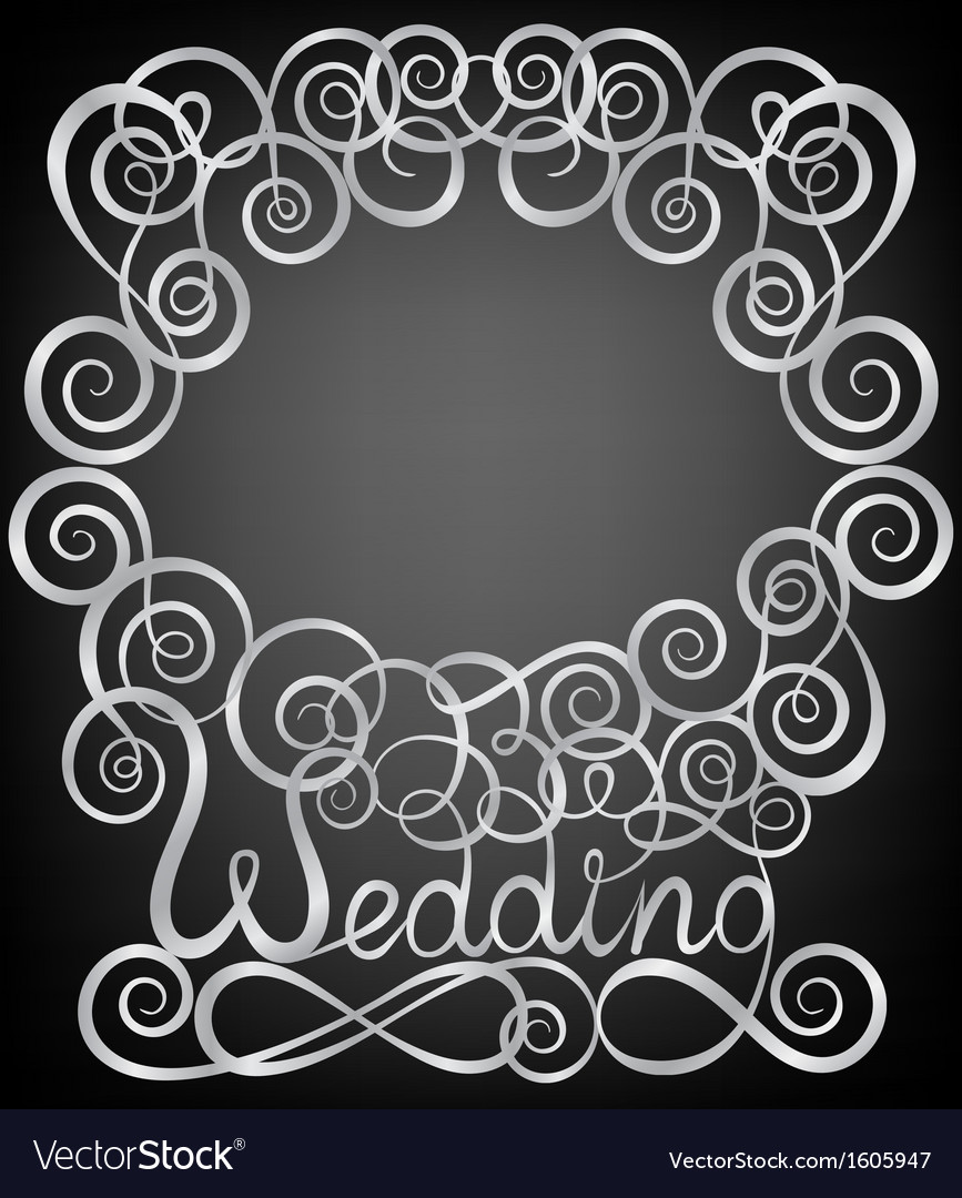 Wedding pattern frame Royalty Free Vector Image