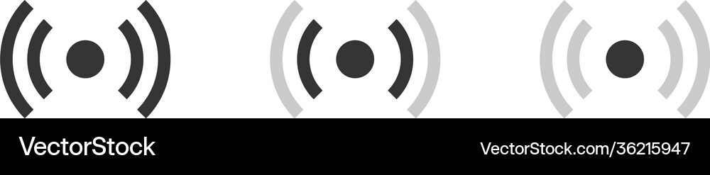 Wireless antenna communication set icons wifi Vector Image