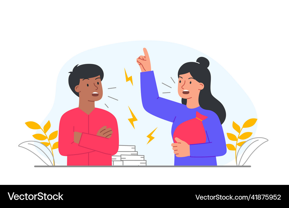 Conflict in family Royalty Free Vector Image - VectorStock