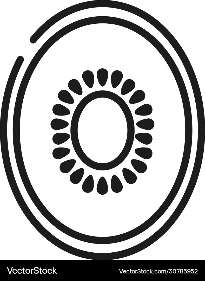 Fruits and vegetables concept kiwi icon line Vector Image
