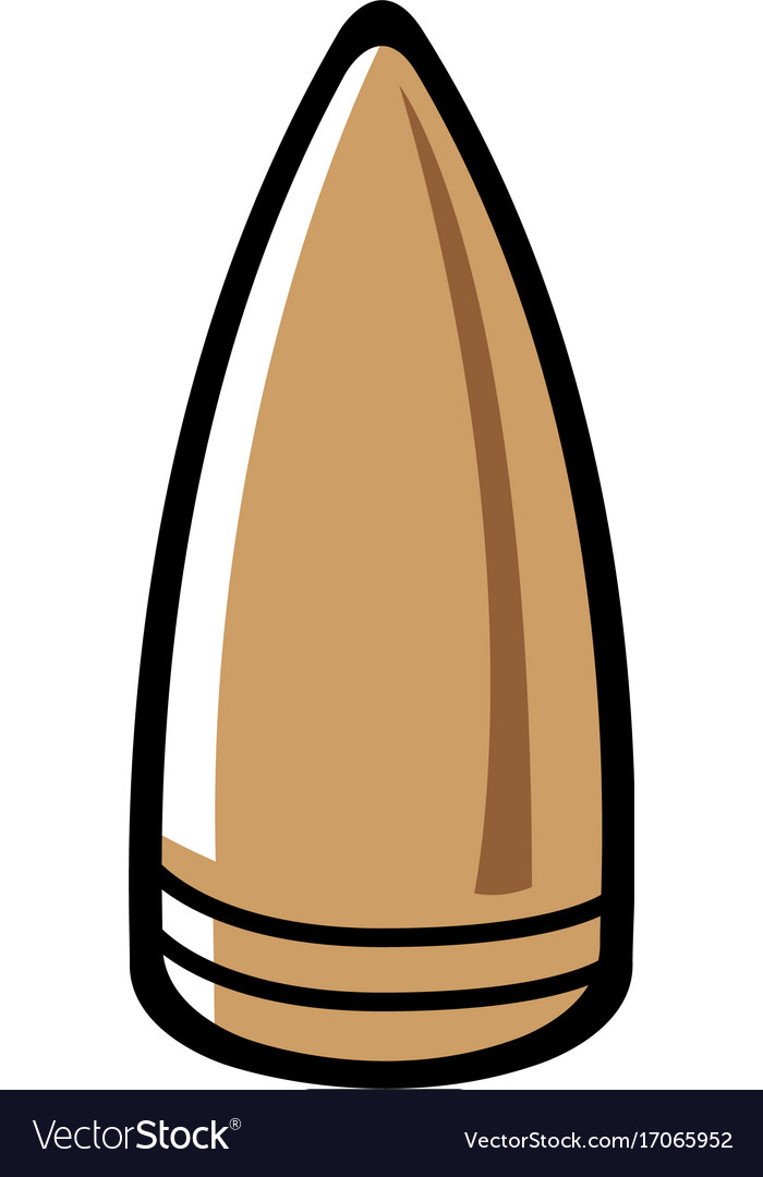 Isolated comic bullet Royalty Free Vector Image