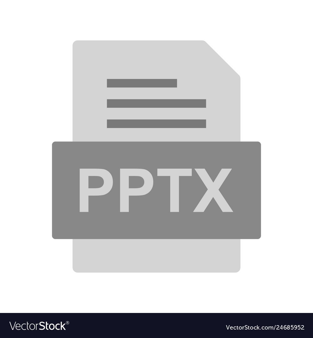 Pptx file document icon Royalty Free Vector Image