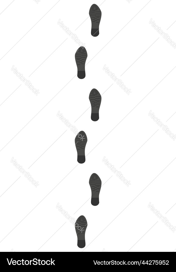 Seamless path of footprints boots isolated Vector Image