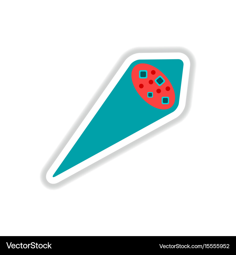 Sesame tofu nori wraps sticker Royalty Free Vector Image