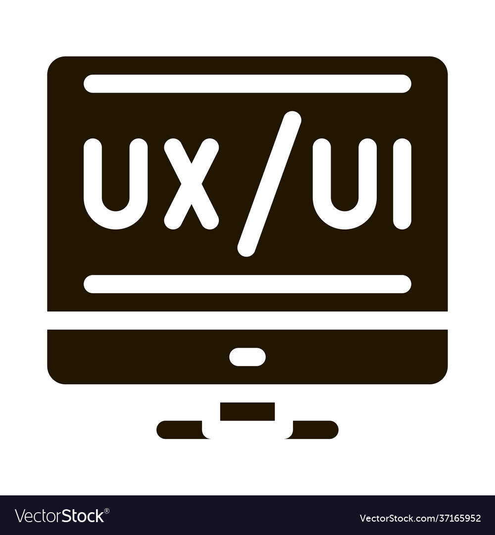 Ux ui design icon glyph Royalty Free Vector Image