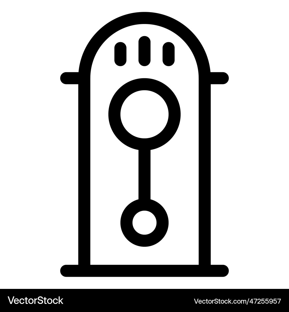 An antique longcase or grandfather clock Vector Image