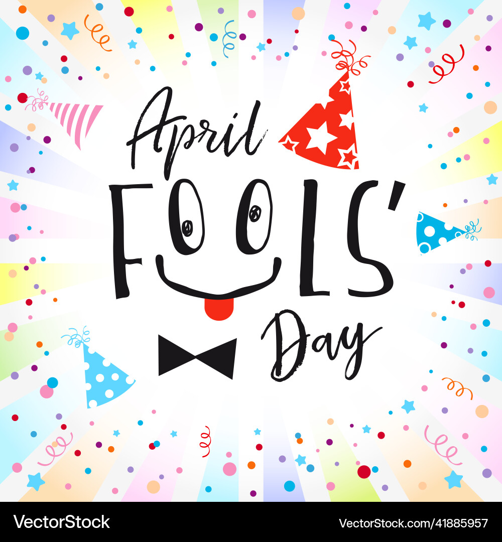 April fools day banner Royalty Free Vector Image