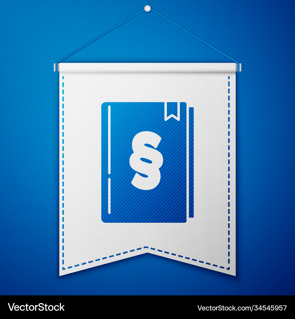 Blue law book icon isolated on background Vector Image