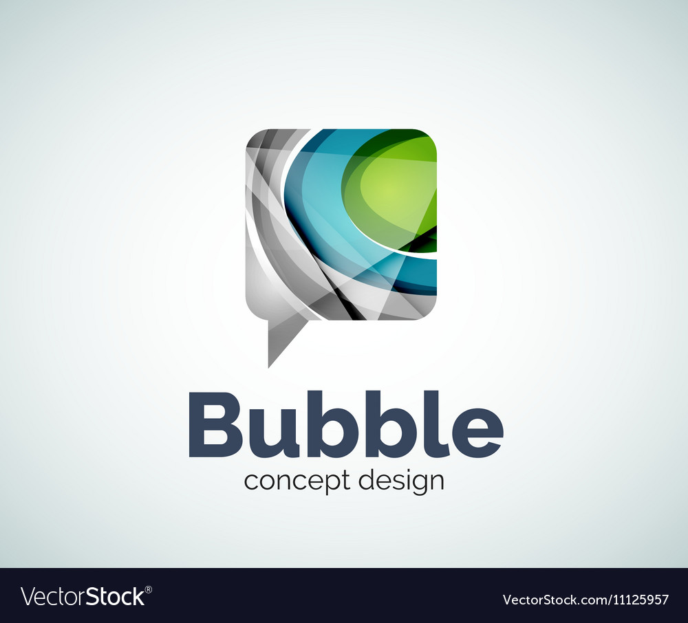 Bubble logo template Royalty Free Vector Image