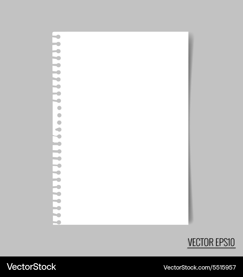 Collection of white note papers ready for your Vector Image