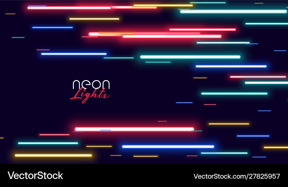 Colorful neon speed lights background design Vector Image