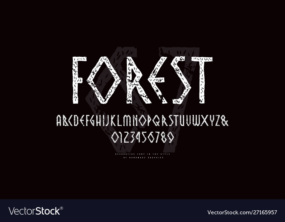 Decorative sans serif font Royalty Free Vector Image Decorative sans serif font Royalty Free Vector Image
