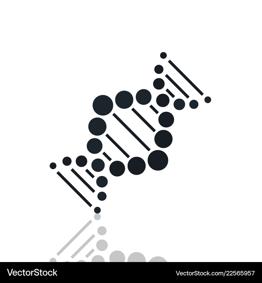 Dna helix logo template genetics design biological