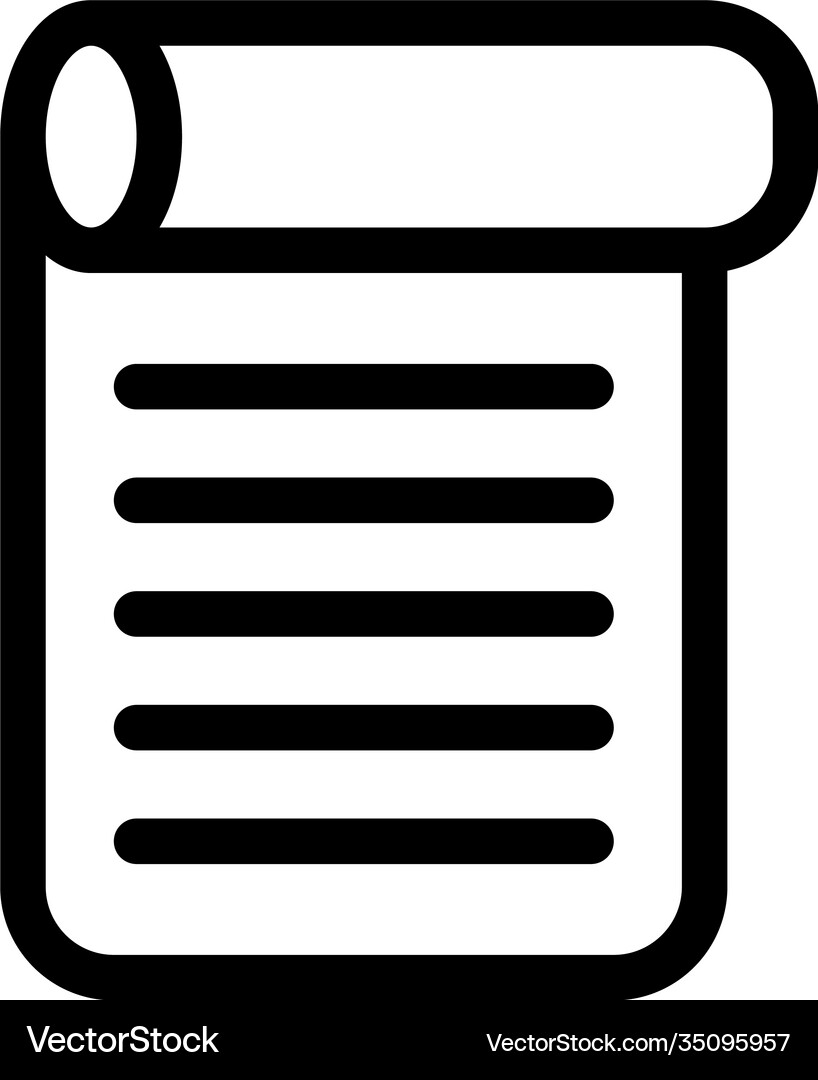 Education icon black and white line Royalty Free Vector