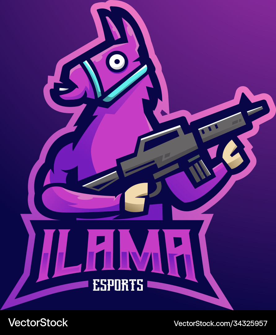 Ilama mascot logo design with modern Royalty Free Vector