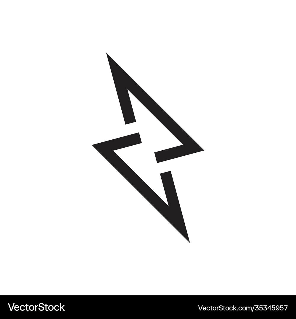 Letter z thunder geometric design symbol logo Vector Image