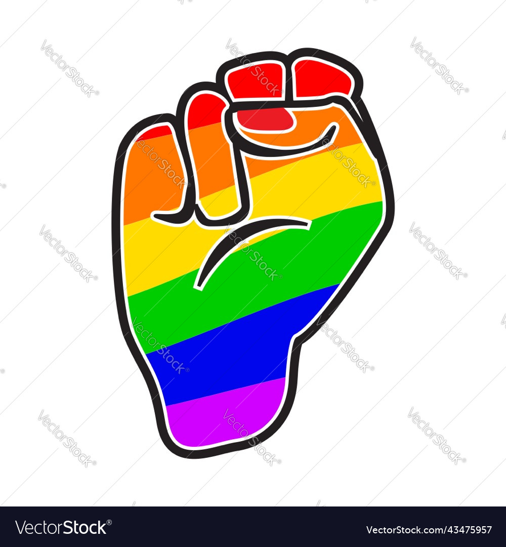 Lgbt power fist Royalty Free Vector Image - VectorStock Lgbt power fist Royalty Free Vector Image - VectorStock