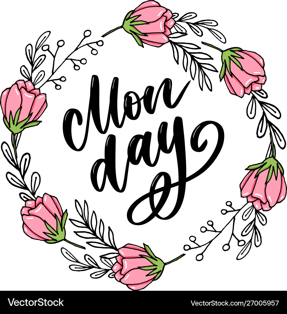 Monday - lettering design for posters flyers Vector Image