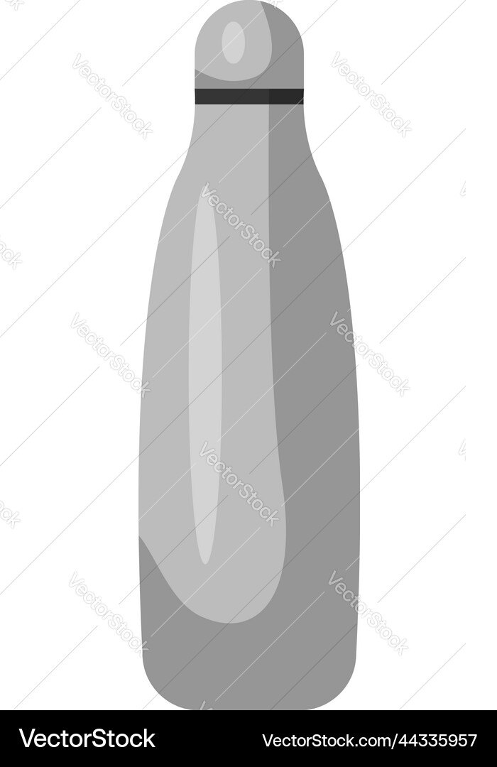 Reuasable grey water bottle on a white background Vector Image