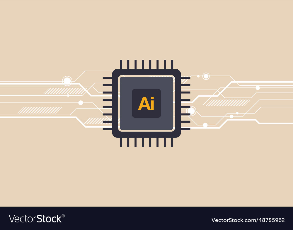 Ai chip cpu icon design Royalty Free Vector Image Ai chip cpu icon design Royalty Free Vector Image