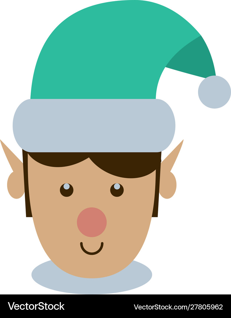 Cute santa helper christmas character Royalty Free Vector