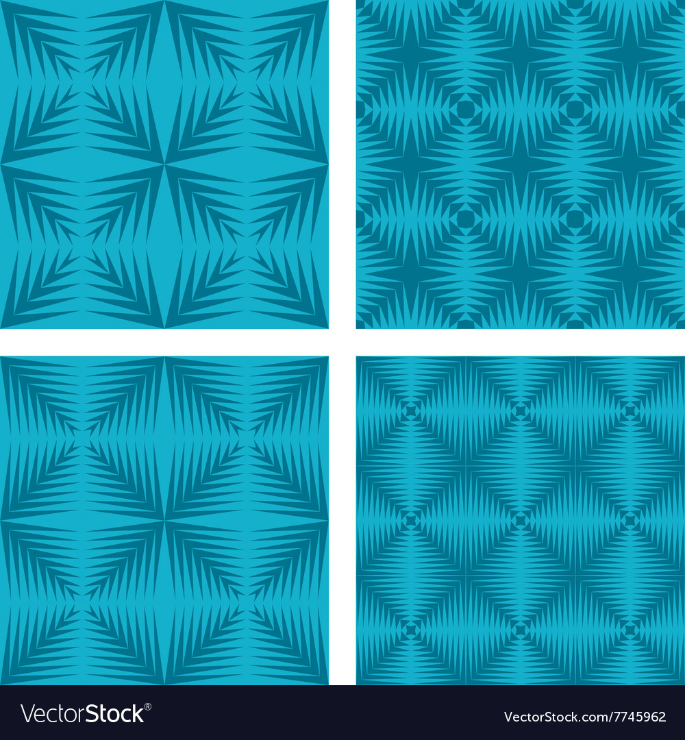 Cyan seamless pattern background set Royalty Free Vector