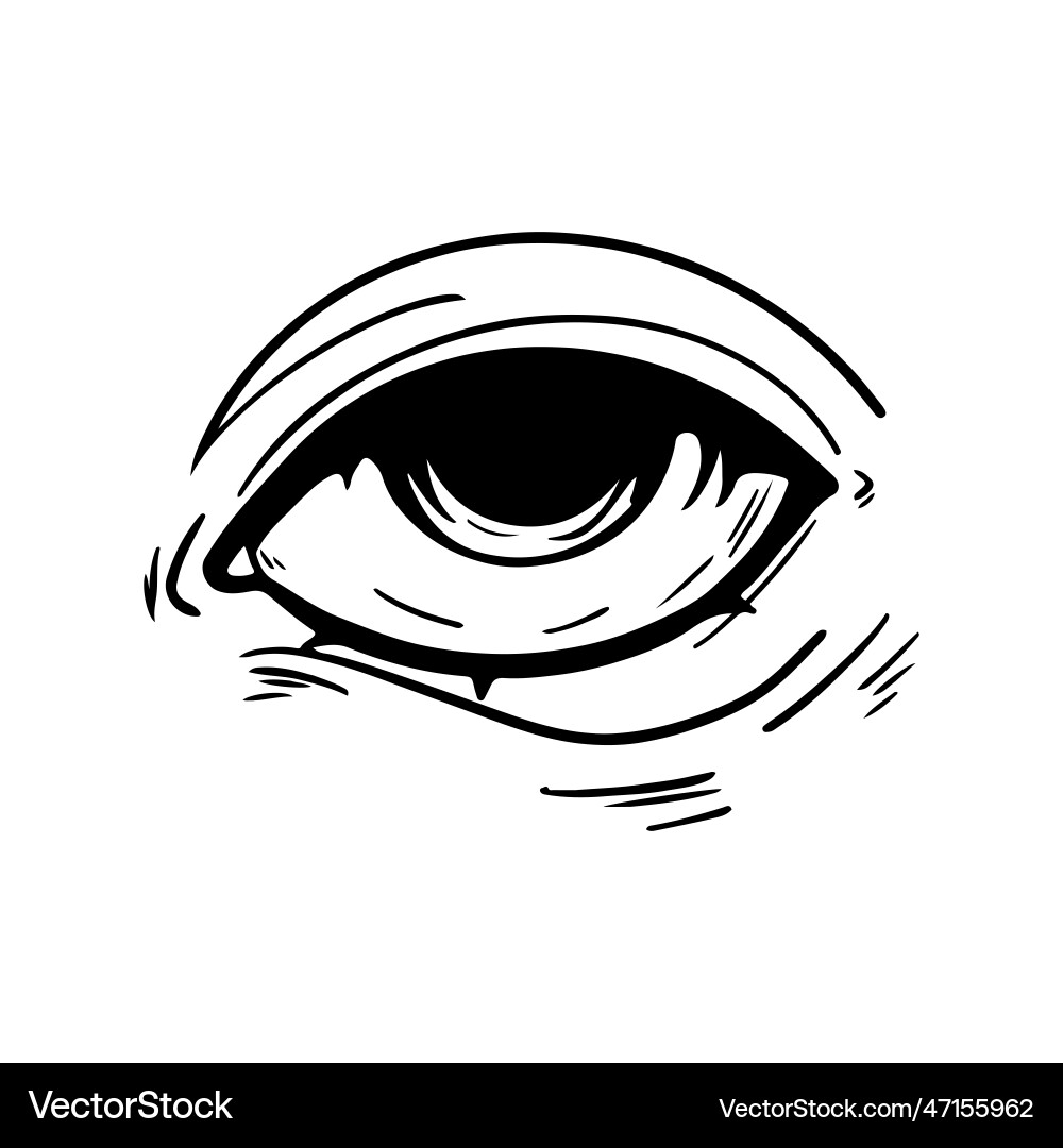 Eye sketch design vision hand drawn art Royalty Free Vector