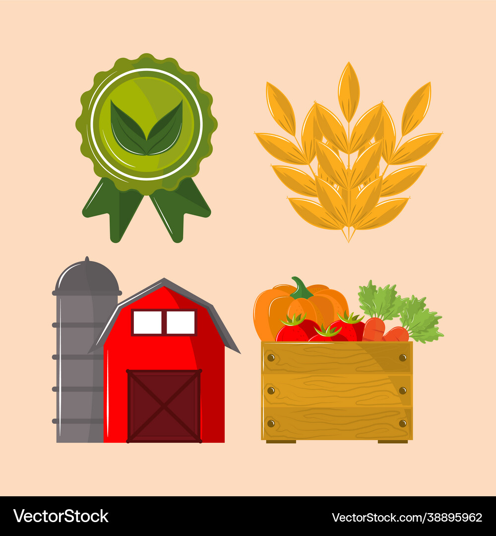 Fresh produce food Royalty Free Vector Image - VectorStock