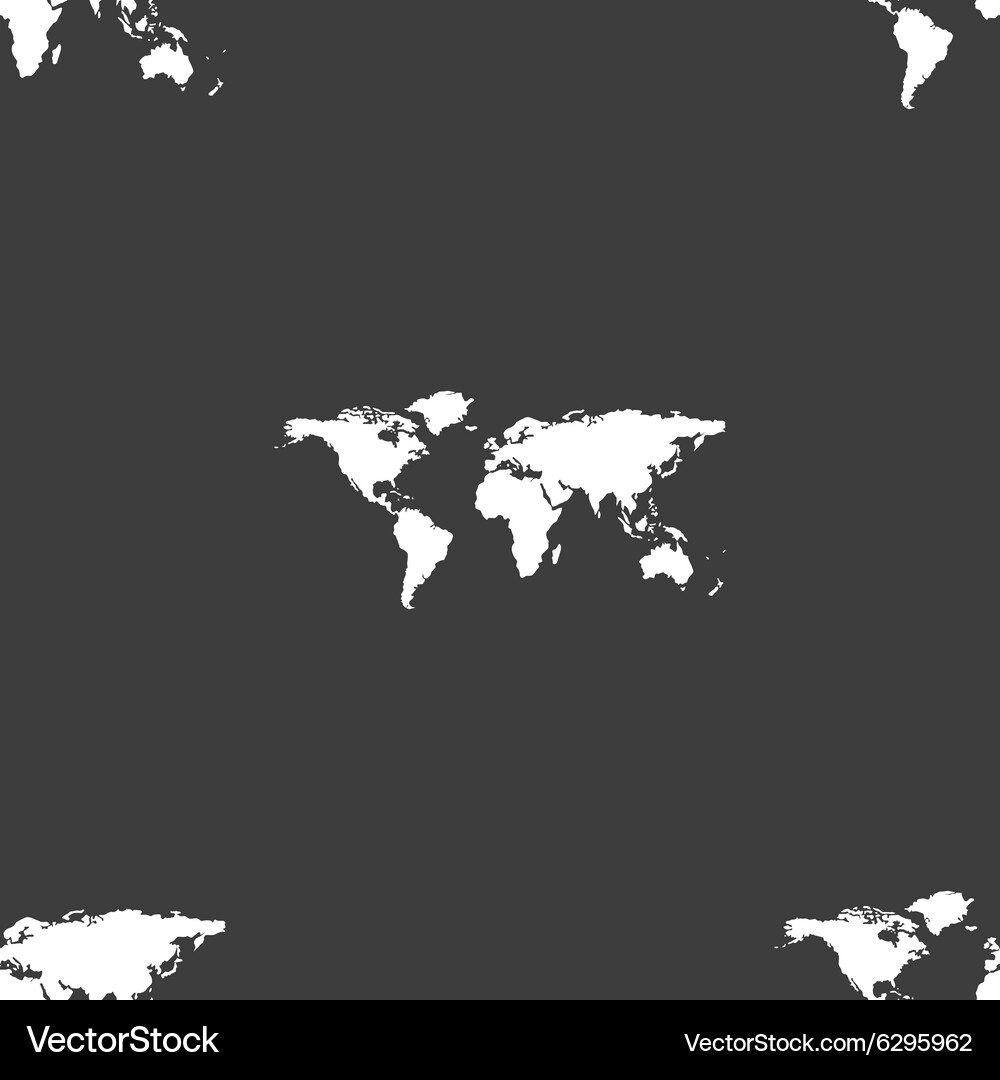 Globe sign icon world map geography symbol Vector Image