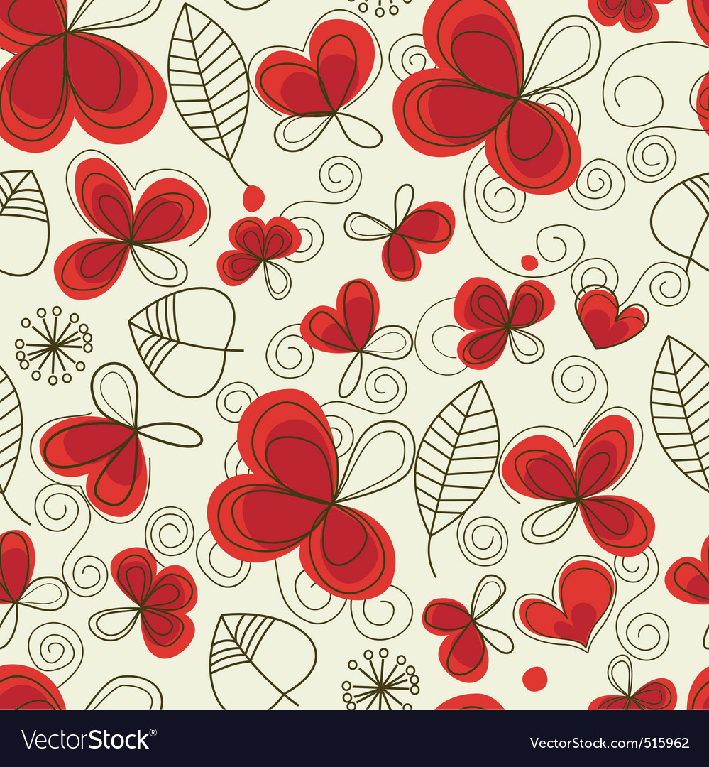 Romantic floral pattern Royalty Free Vector Image