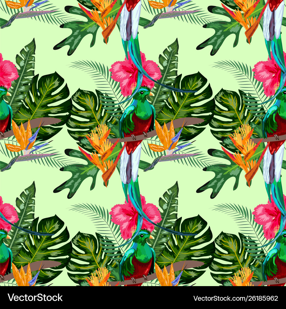 Seamless pattern endangered species birds Vector Image