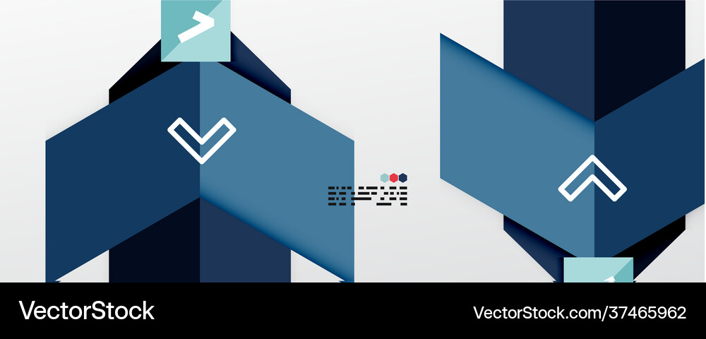 Shiny color triangles and geometric shapes Vector Image