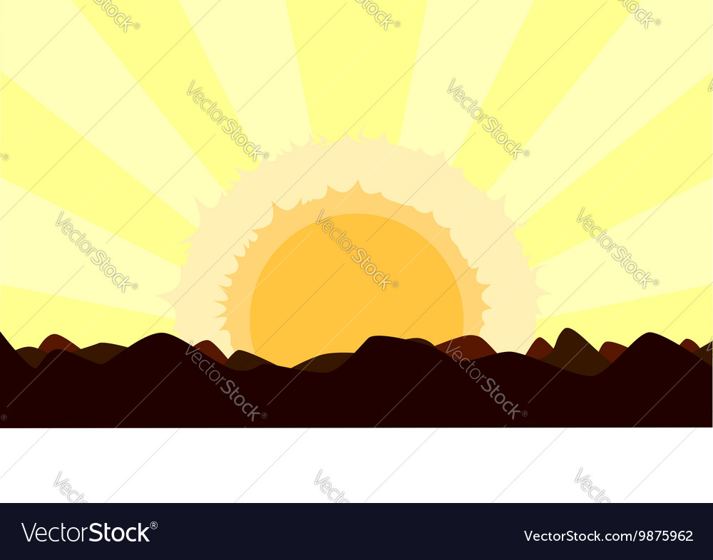 Sunset Royalty Free Vector Image - VectorStock