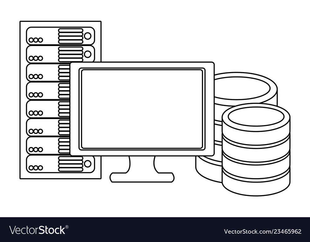 Technology computing cartoon Royalty Free Vector Image