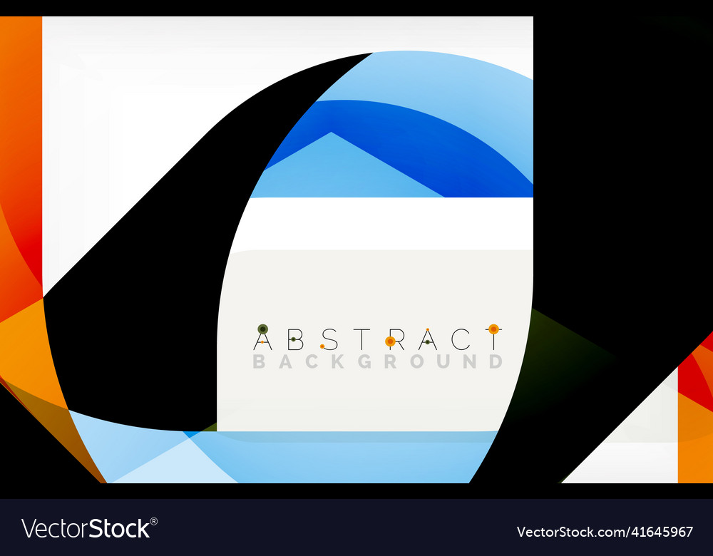 Abstract square shape with overlapping waves Vector Image
