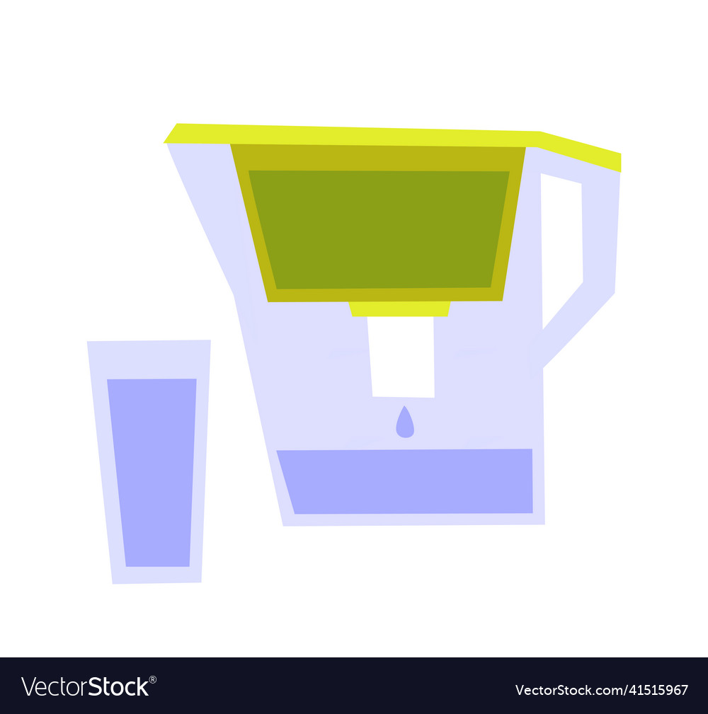 Flat water filter Royalty Free Vector Image - VectorStock