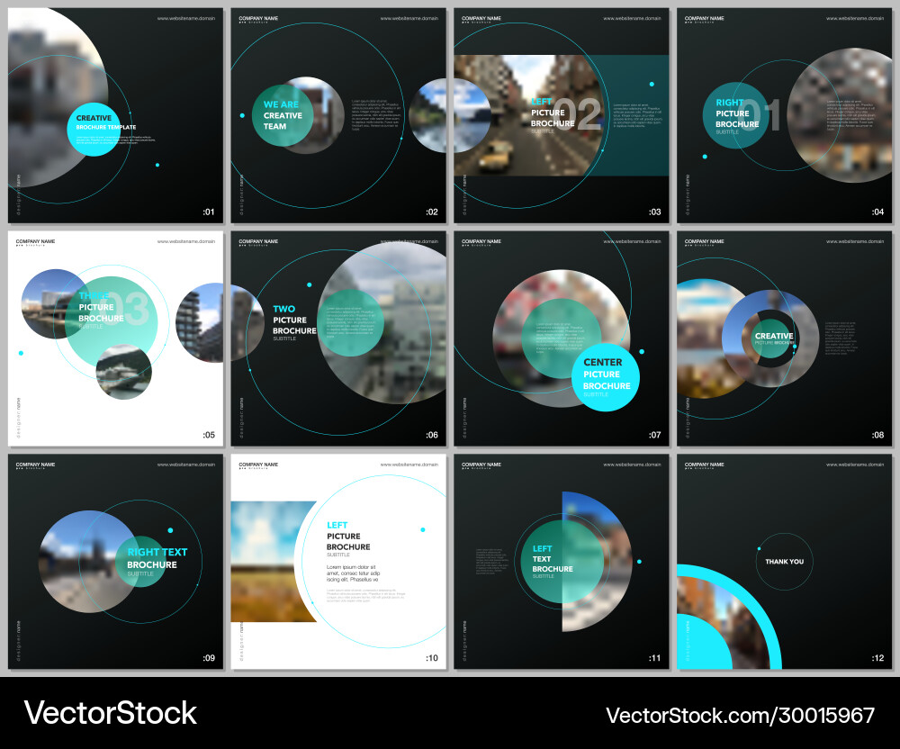 Minimal brochure templates with green color Vector Image