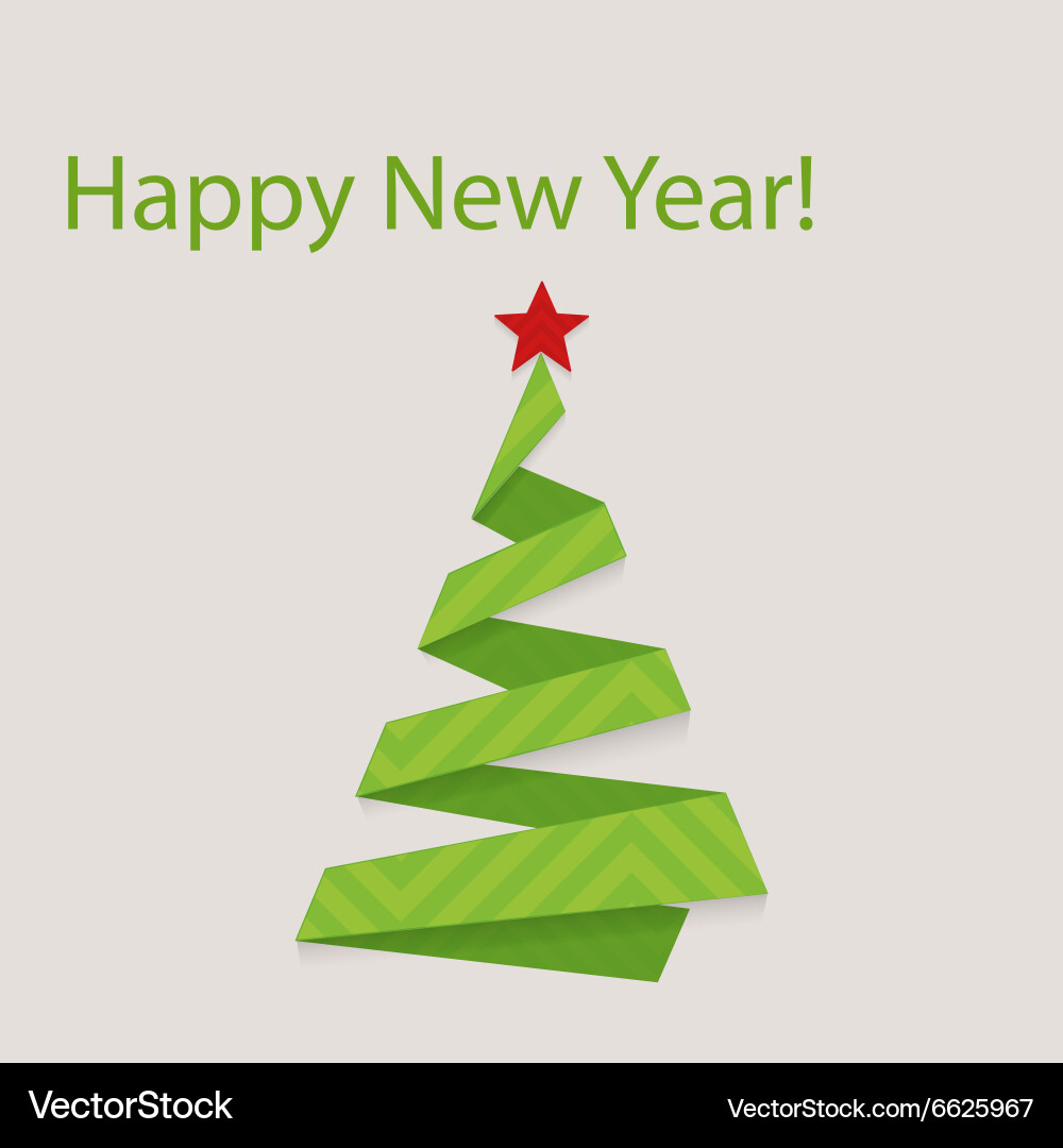 Modern design christmas tree happy new year Vector Image