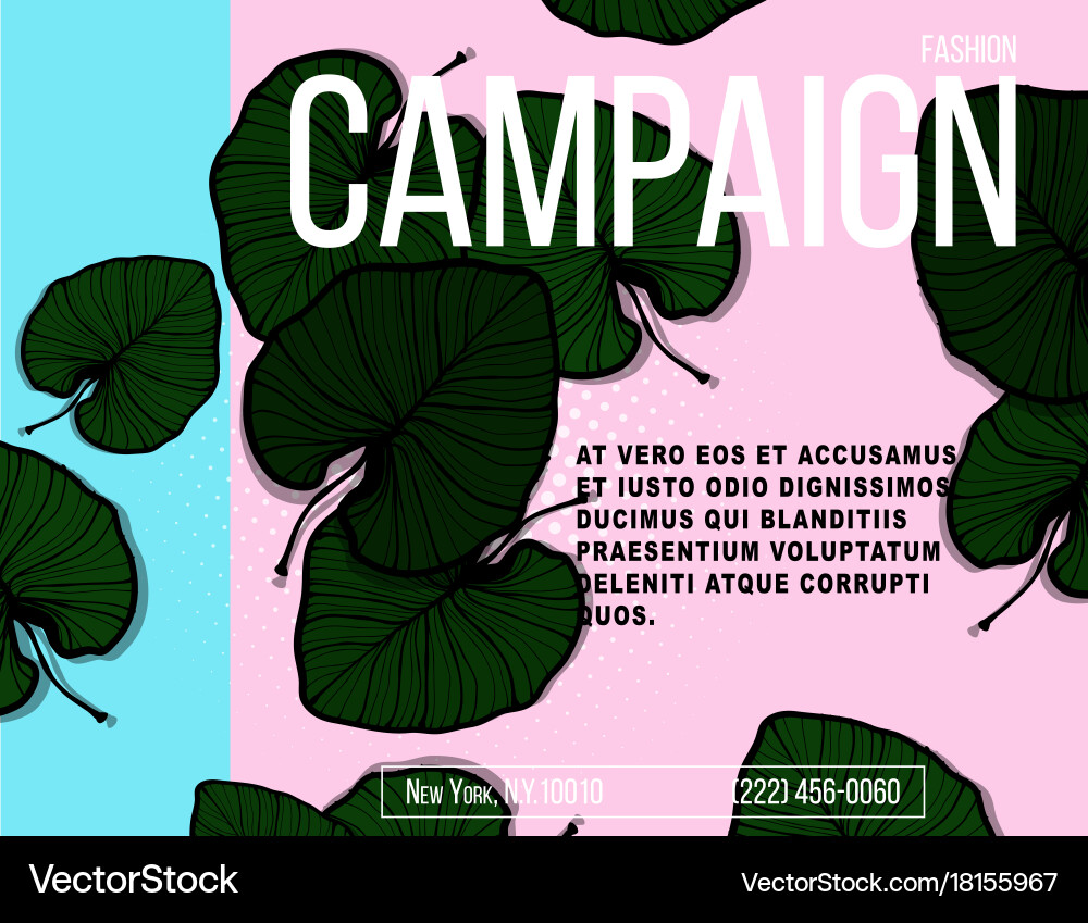 Nature banner tropical vibes poster Royalty Free Vector