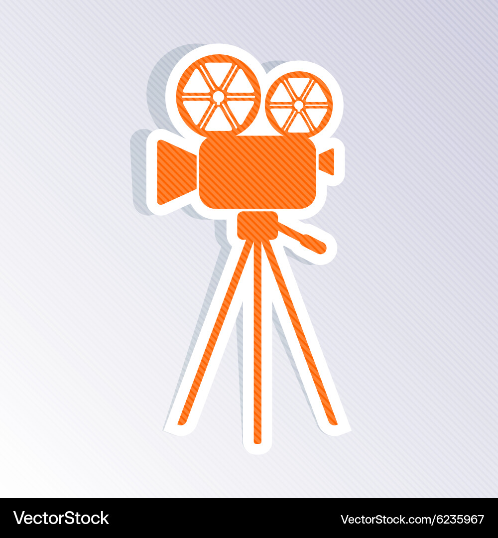 Retro movie camera icon Royalty Free Vector Image