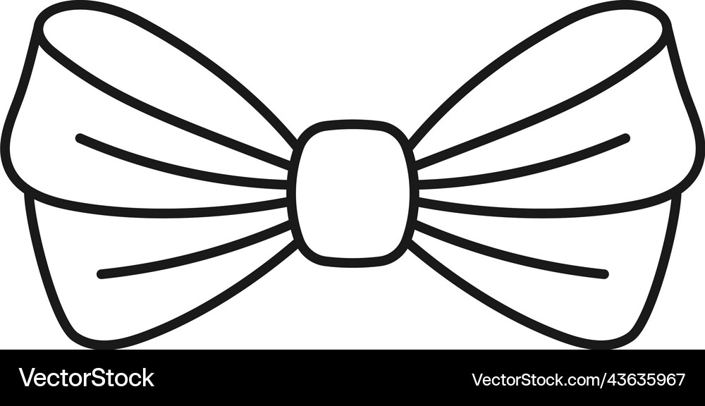 Ribbon bow line art icon design template Vector Image