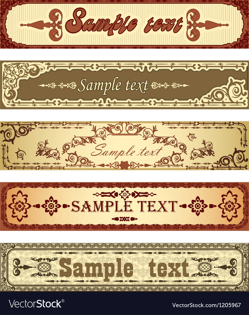 Set retro banners Royalty Free Vector Image - VectorStock