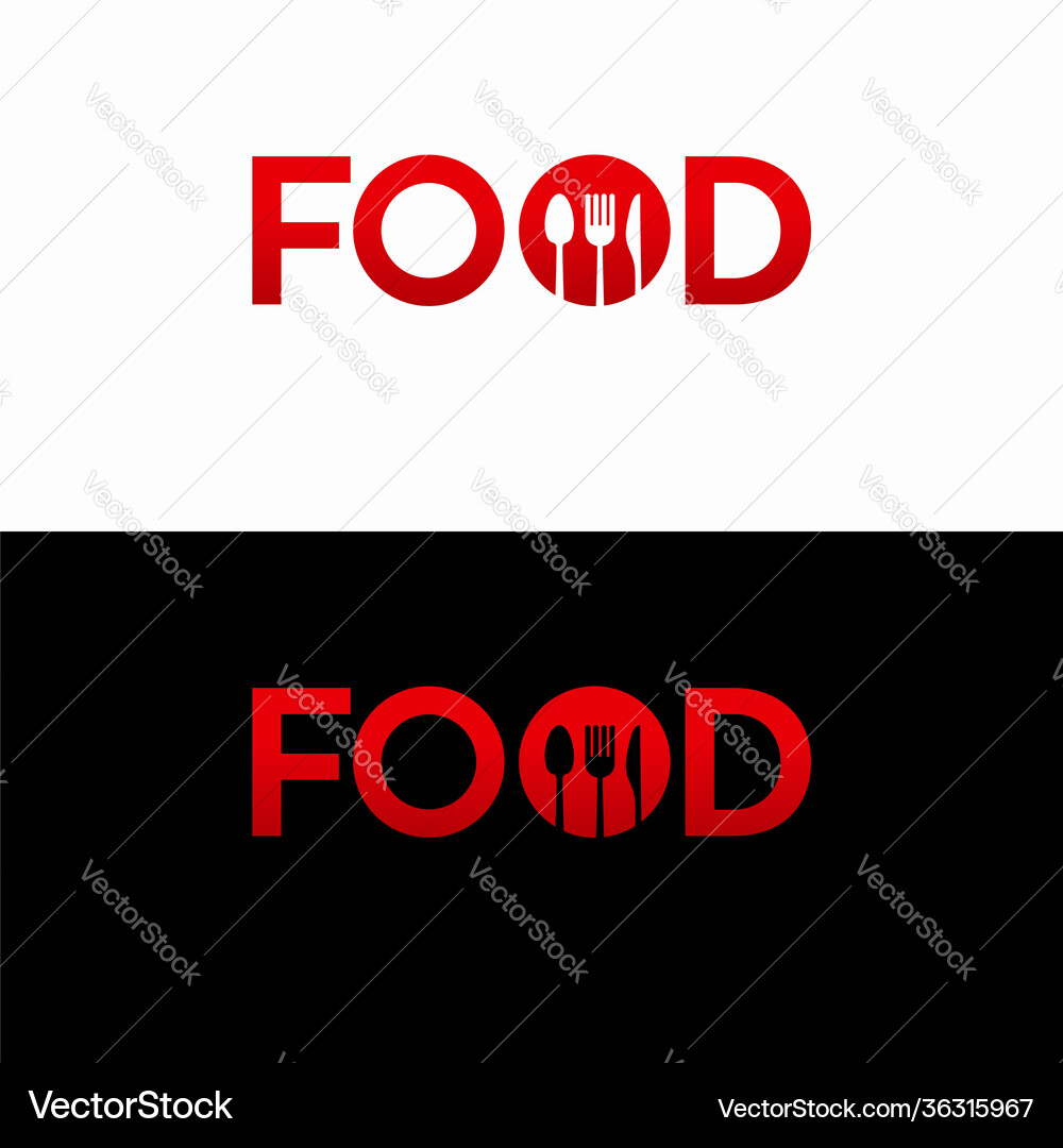 Simple food restaurant logo designs concept Vector Image