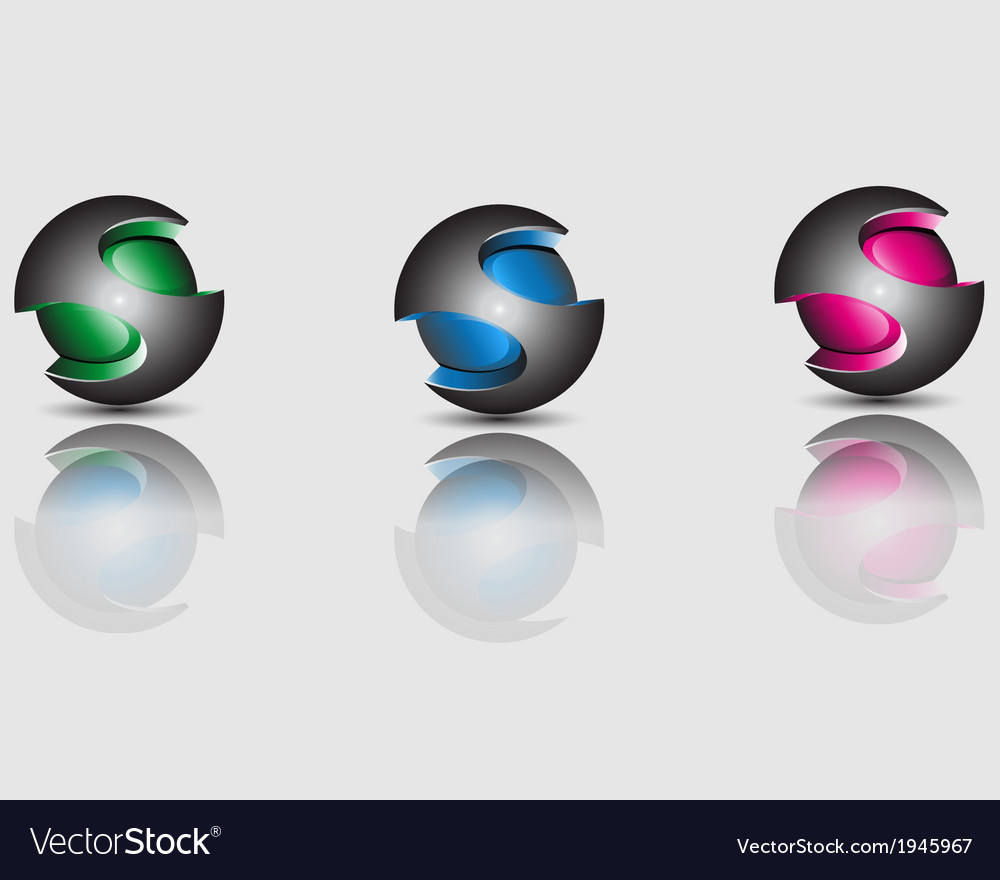 Three balls Royalty Free Vector Image - VectorStock