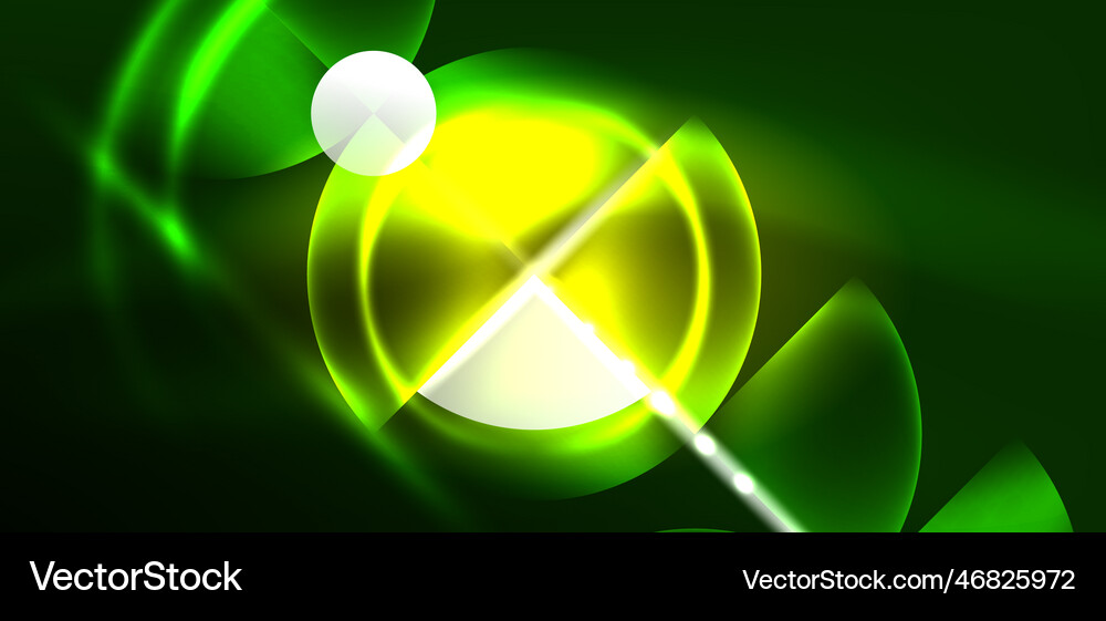 Abstract background shiny glowing neon color round