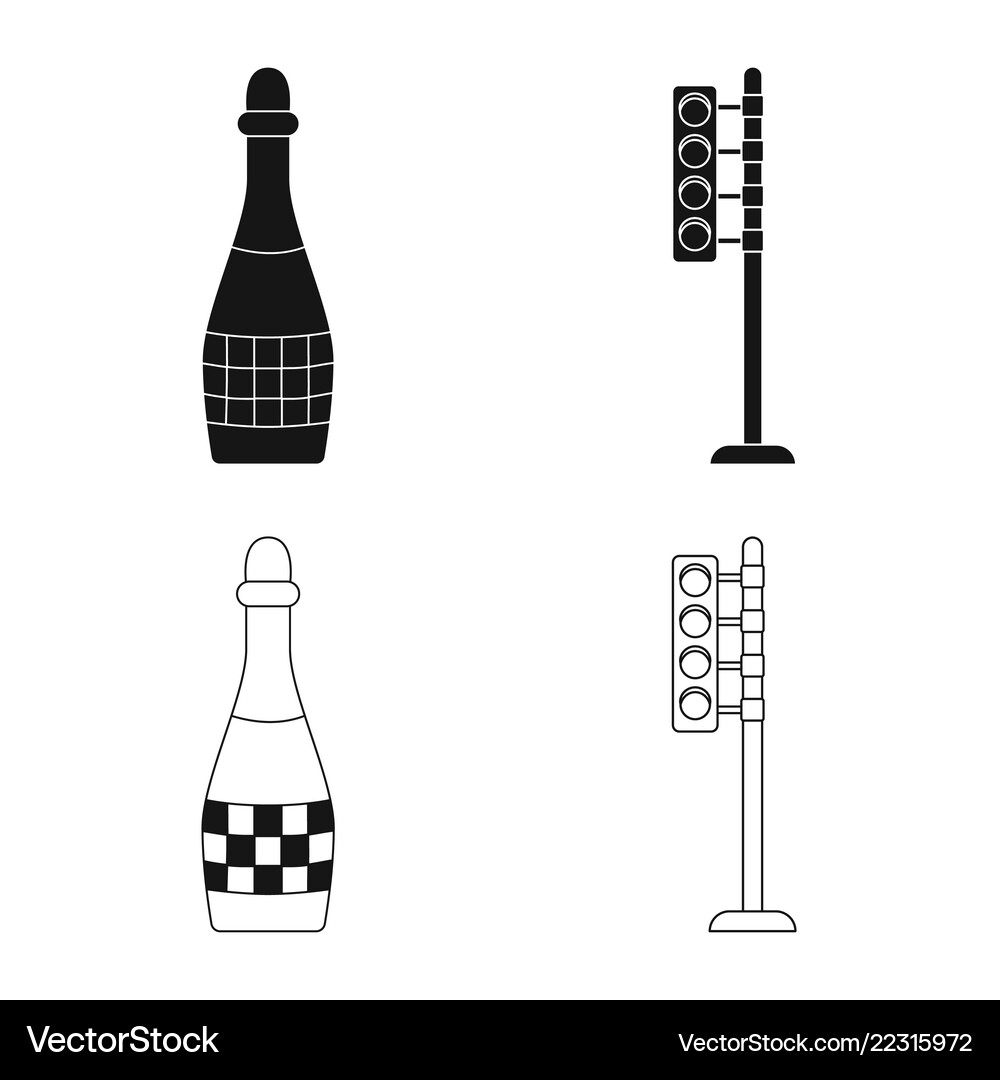Car and rally sign Royalty Free Vector Image - VectorStock