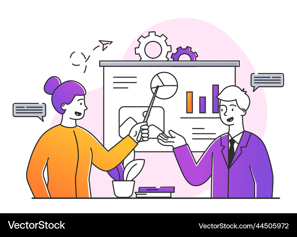 Concept of consultation Royalty Free Vector Image