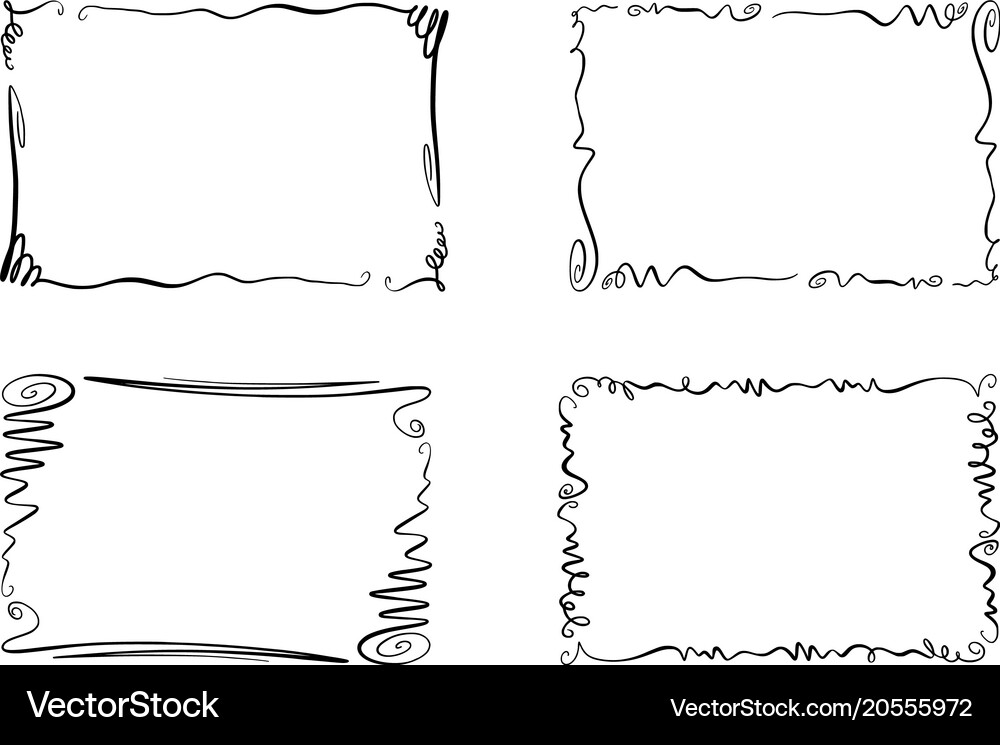 Flourish Frame Collection Royalty Free Vector Image