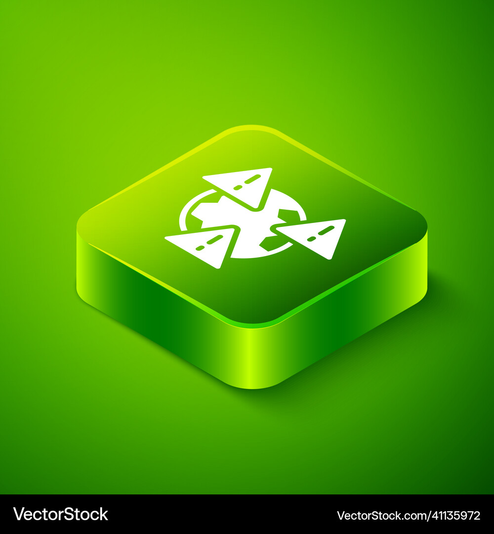 Isometric planet earth symbol with exclamation Vector Image