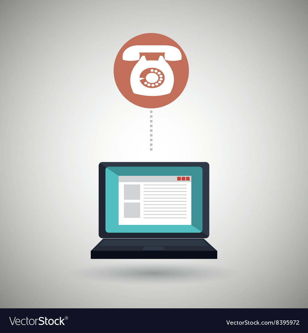 Laptop computer design Royalty Free Vector Image